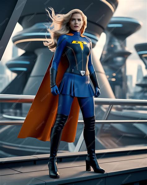 A Female Figure Of A Superhero Generated By Ai Premium Ai Generated Image