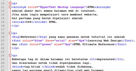 Bang Ezha Sharing Tutorial Text Html Part 13 Tag Tag Deprecated Untuk