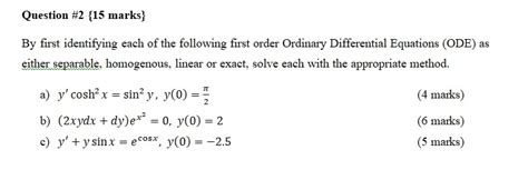 Solved Question 2 {15 ﻿marks}by First Identifying Each Of