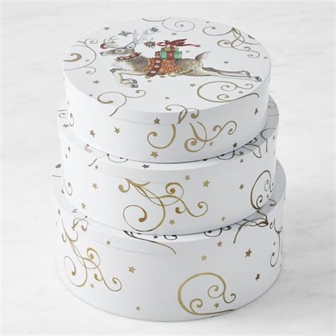 Williams Sonoma Twas Dessert Nesting Tins Set Of 3 Williams Sonoma