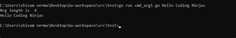 Go Command Argument Naukri Code