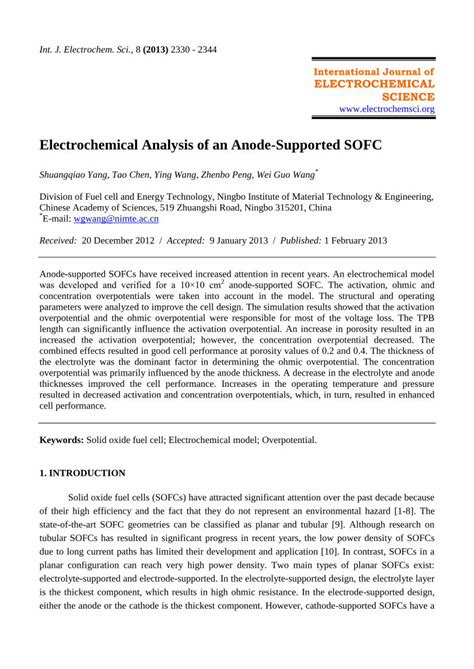 Pdf Electrochemical Analysis Of An Anode Supported Sofc Dokumen Tips