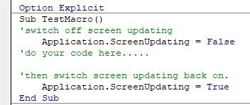 VBA Improve Speed And Other Best Practices