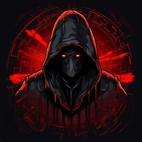 Premium Photo Logo With A Hooded Hacker