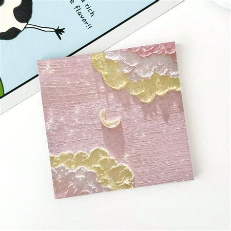 Scenery Memo Pad Cute Sticky Notes With Adhesive For Girl S Diary Note Taking Message SHEIN