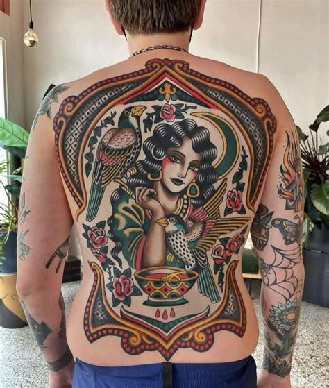 Back Tattoo Women American Traditional Big Traditional Tattoo