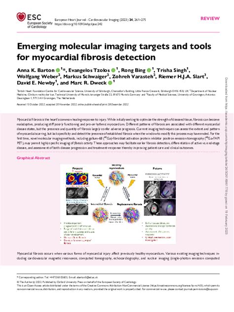 Pdf Emerging Molecular Imaging Targets And Tools For Myocardial Fibrosis Detection