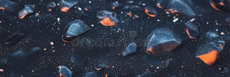 Wet Black Sand Creates A Reflective Mirror Like Surface During Twilight Hours Stock Image