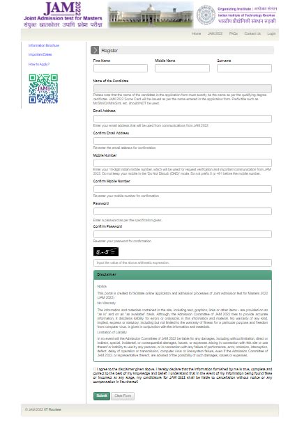 Iit Jam Application Form 2023 Check The Registration Process
