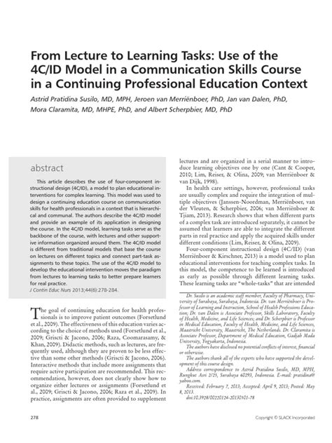 4cid Model In Communication Skills Course Pdf Instructional Design Consent