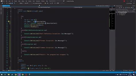 C Exception Handling Try Catch Finally Youtube