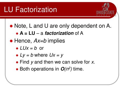 Ppt Linear Systems Lu Factorization Powerpoint Presentation Free