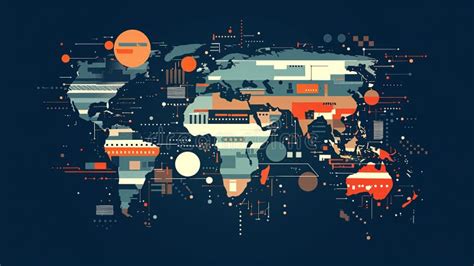 Futuristic Digital Representation Of Global Connectivity And Smart Infrastructure Stock
