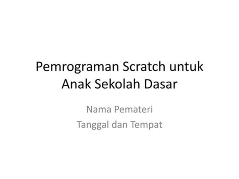 Modul Pelatihan Coding Scratch Level 1 Pdf
