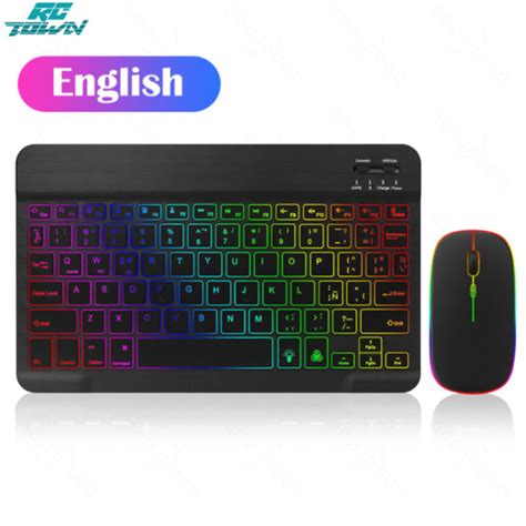 Wireless Keyboard Mouse Combo With Color Backlit Ergonomic Design 1200dpi Mouse For Laptop Pc