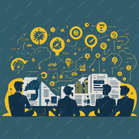 Premium Vector Brainstorming Finding A Solution The Team Discusses The Project Around A