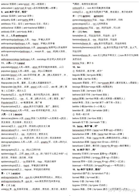英语学习方法 单词词根词缀整理轻松拿下46 知乎