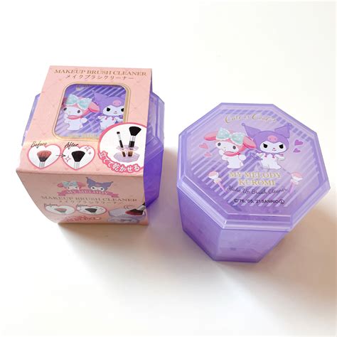 정품 산리오 마이멜로디 쿠로미 브러시 세척기 화장품 메이크업 파운데이션 브러쉬 세척 클리너 건조대 거치대 홀더 여자 친구 생일 선물 에이블리