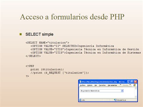 Formularios PHP página