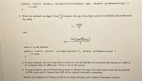 Solved Write A Java Program That Computes How Old An Object