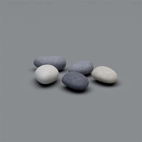 Realistic Pebbles 3d Model Collection