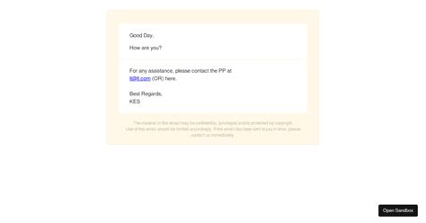 html email template codesandbox