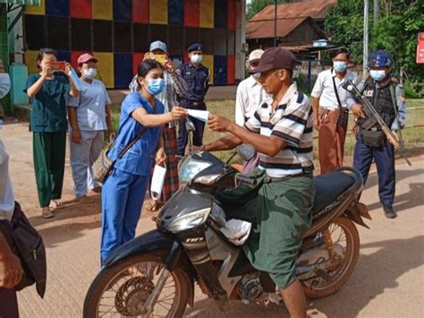 အုတ်ဖိုမြို့နယ်တွင် ကိုဗစ် ၁၉ ရောဂါ ကာကွယ်ရေး အသိပညာပေးခြင်းနှင့် နှာခေါင်းစည်း Mask များ