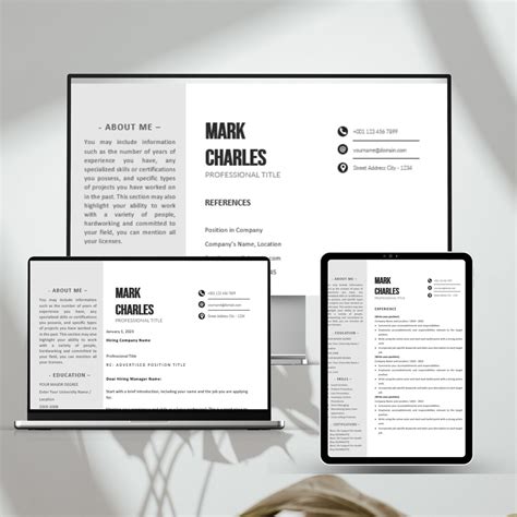 Minimalist Cv Template Modern Template In Word Creative Resume Sample Professional Cv Template