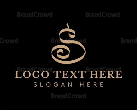 Calligraphy Cursive Letter S Logo Brandcrowd Logo Maker
