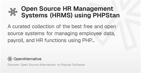 best open source hr management systems hrms using phpstan 2025