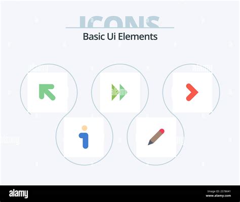 Basic Ui Elements Flat Icon Pack 5 Icon Design Forward Arrow Arrow Video Forward Stock
