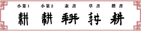 双法字理井字家族 耕