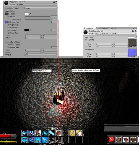 Standard Shader Dull Compared To Legacy Bumped Diffuse Unity Engine