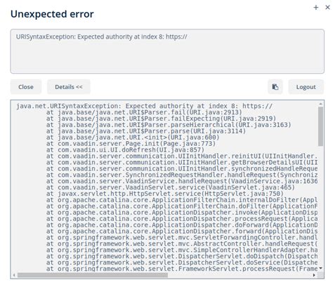 Invalid Location Uri Received From Client Exception Support Jmix