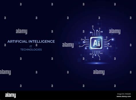 Electronic Circuit Chip Processor Smart Technology Artificial Intelligence Ai Vector