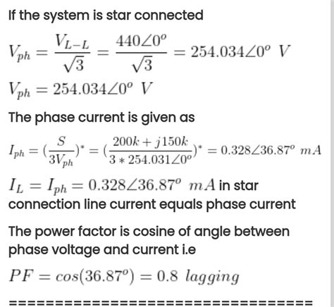 [solved] A 3d Load Draws 200 Kw At A Pf Of 0 707 Lagging From A 440 V Course Hero