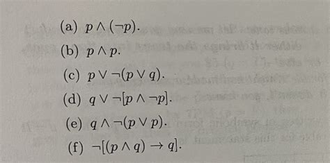 Solved Use A Truth Table To Check Whether The Following Are