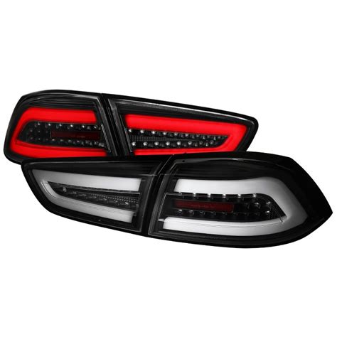 2008 2017 Mitsubishi Lancer Evo X Black Led Tail Lights Lt Evo08jmled Tm