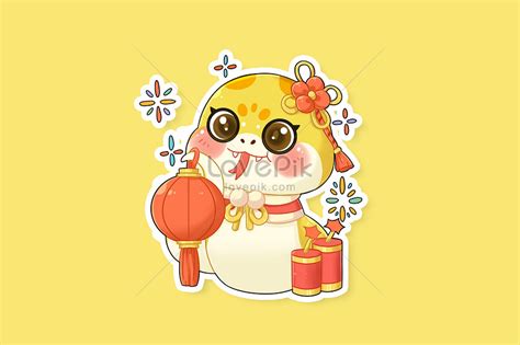 뱀의 해 만화 Ip 붉은 등불 뱀 일러스트 무료 다운로드 Lovepik