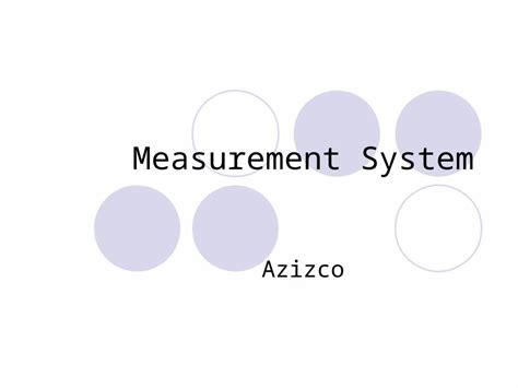 PPT Measurement System Ppt DOKUMEN TIPS