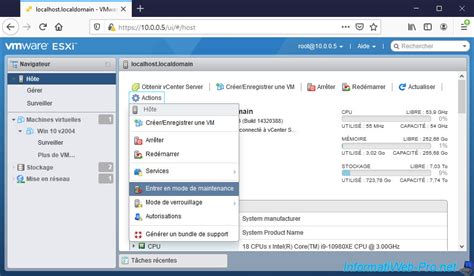 Put The Vmware Esxi 6 7 Server In Maintenance And Manage The Automatic Shutdown And Startup Of