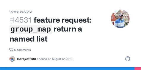 Feature Request `groupmap` Return A Named List · Issue 4531