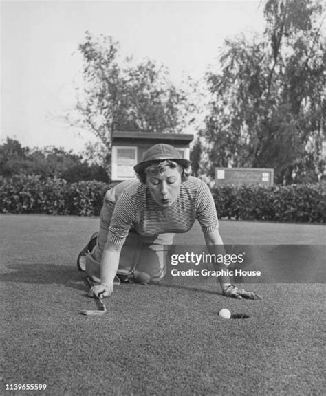 American Actress Joan Davis Playing Golf January 1954 News Photo