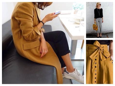 Сочетание горчичного цвета в одежде фото советы
