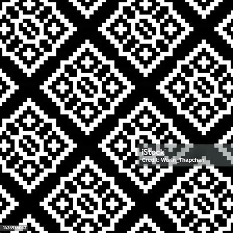 추상 픽셀 벡터 일러스트 레이 션 배경 패브릭 패턴 디자인 벽지에 원활한 패턴 0명에 대한 스톡 벡터 아트 및 기타 이미지 0명 검은색 기울어진 Istock