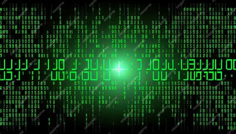 Premium Photo Data From A Digital Stream Or Binary Code On A Matrix Background With Vector