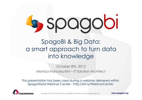 webinar spagobi and big data a smart approach to turn data into