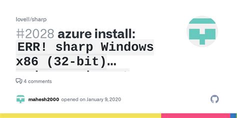 Azure Install ERR Sharp Windows X Bit Node Exe Is Not Supported Issue