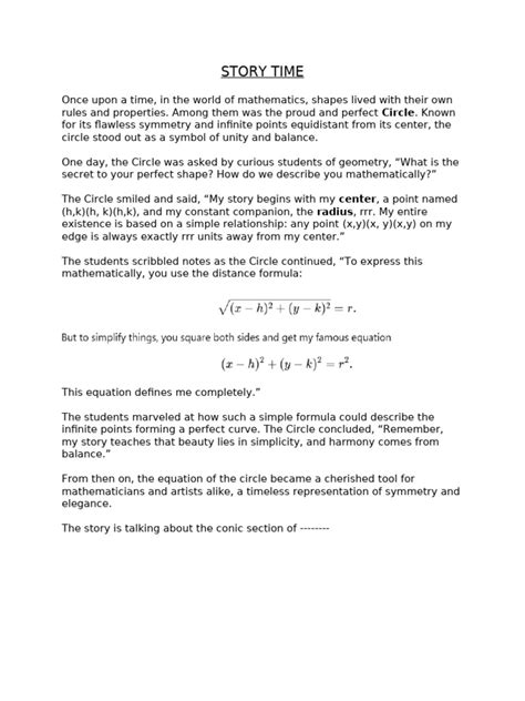 The Circles Mathematical Journey Pdf