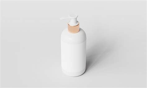 흰색 펌프 플라스틱 병 라벨 목업 White Pump Bottle Mock Up With Blank Label 유토이미지 상세페이지 베이직샵 3d 22556645